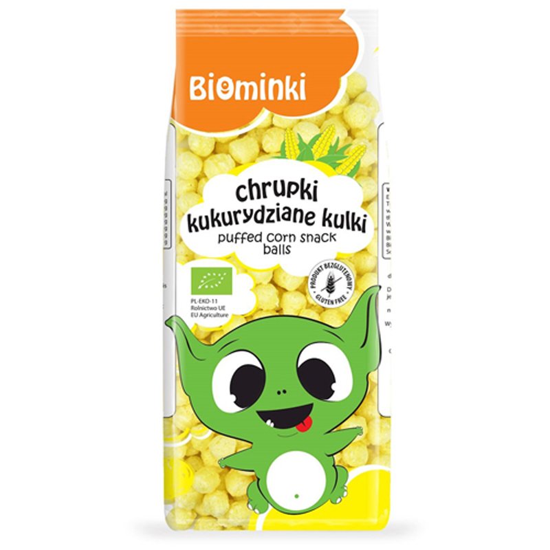 Majs snack kugler økologiske 60 g - BIOMINKI - Chips og snacks - Naturkost