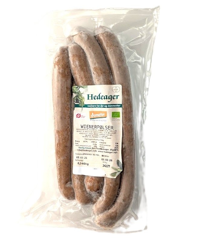 Wienerpølser Demeter Hedeager - Animalsk - Naturkost